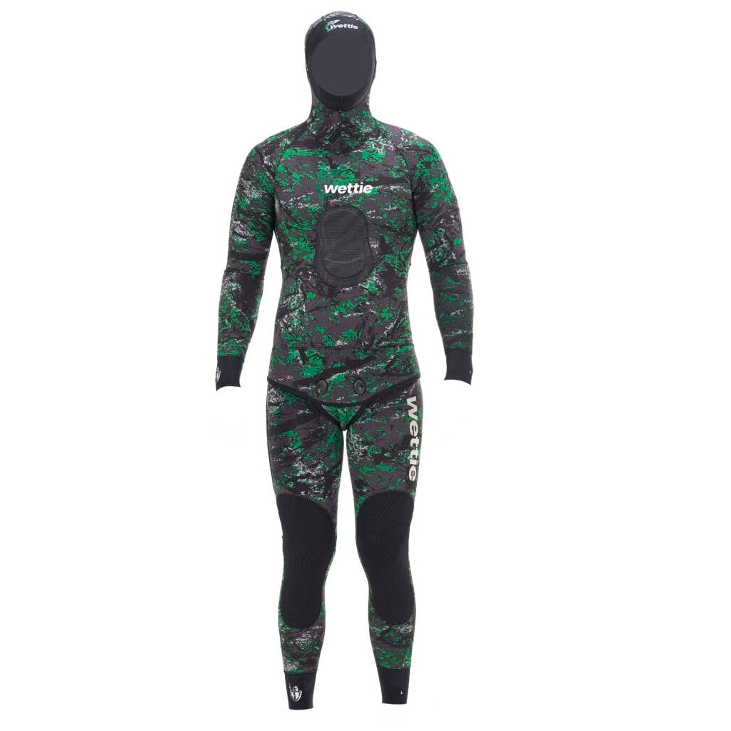 WETTIE OCEAN ARMOUR GREEN CAMO 7MM WETSUIT – East 2 West Freediving Inc.